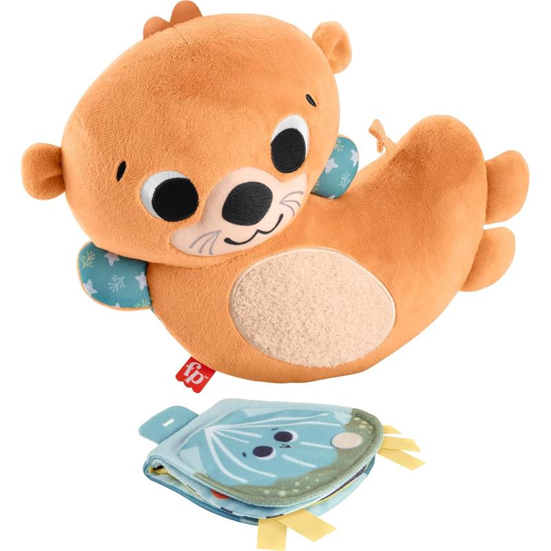 Fisher Price - Toy 2-in-1 Rockin' Tummy Time Otter Plush Sensory Activ