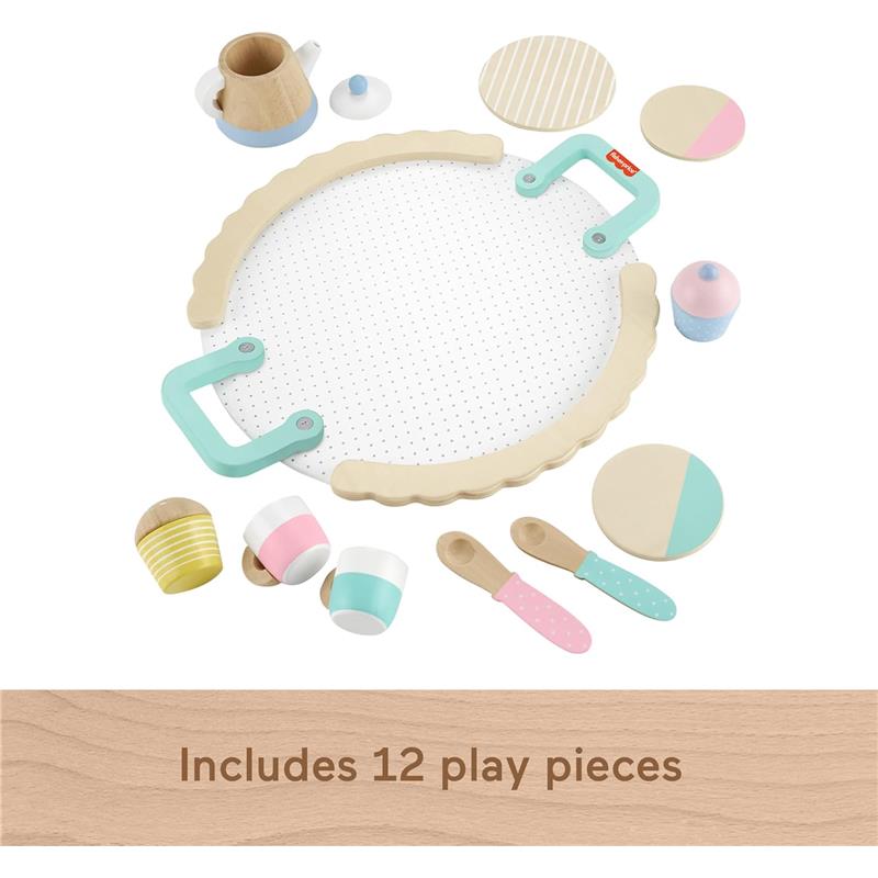 Fisher Price - Wood Pretend Play Toy Tea Set