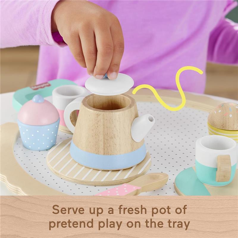 Fisher Price - Wood Pretend Play Toy Tea Set