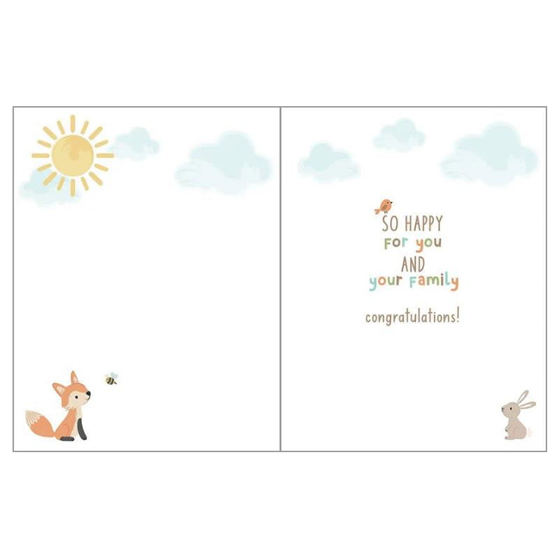 Gina B Designs - Baby Greeting Card Forest Animal Tree