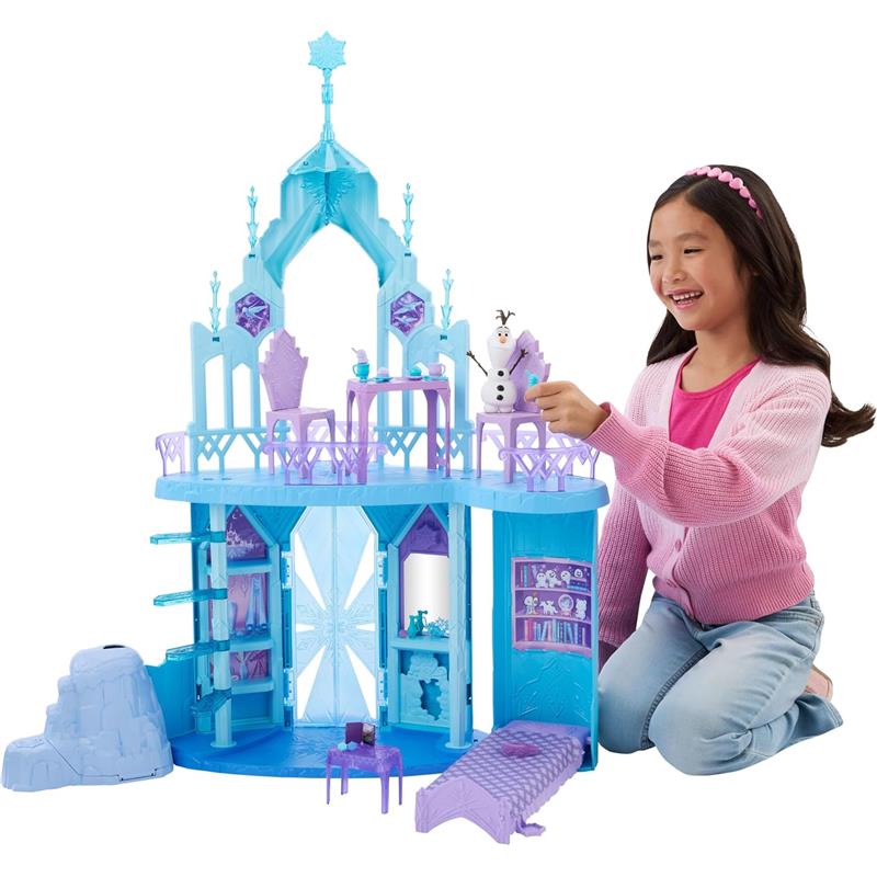 Mattel - Disney Frozen Elsa Ice Castle Playset with Olaf Figure