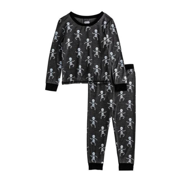 Mud Pie - Boy Skeleton Glow Toddler Pajamas | MacroBaby