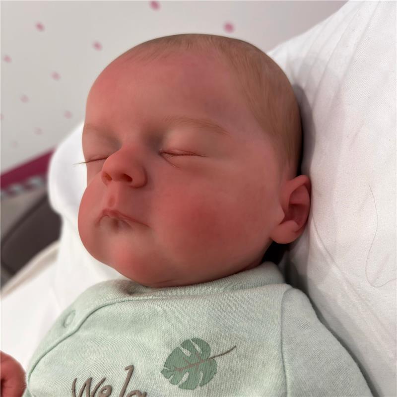 Reborn Baby Doll - White Vinyl, Michael Asleep