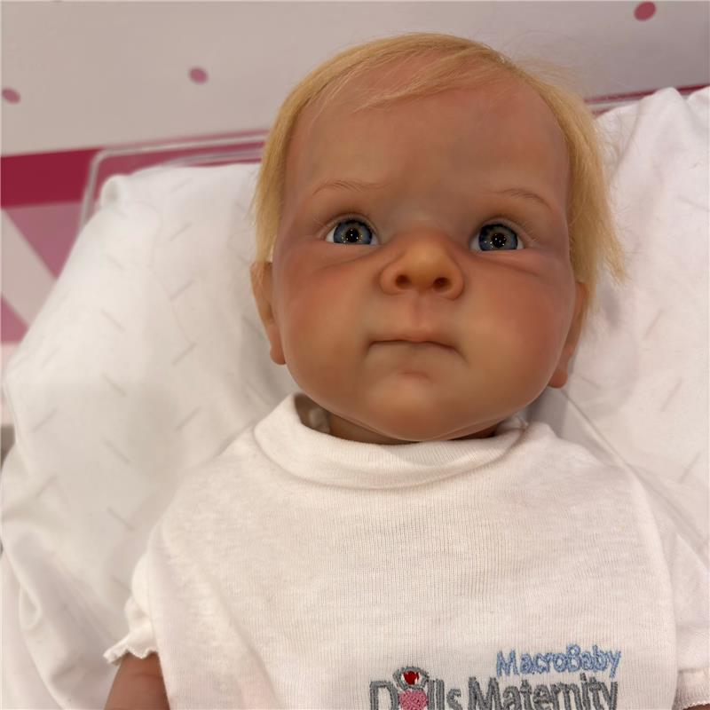 Reborn Baby Doll - White Vinyl Rooted Hair & Blue Eyes, Bettie
