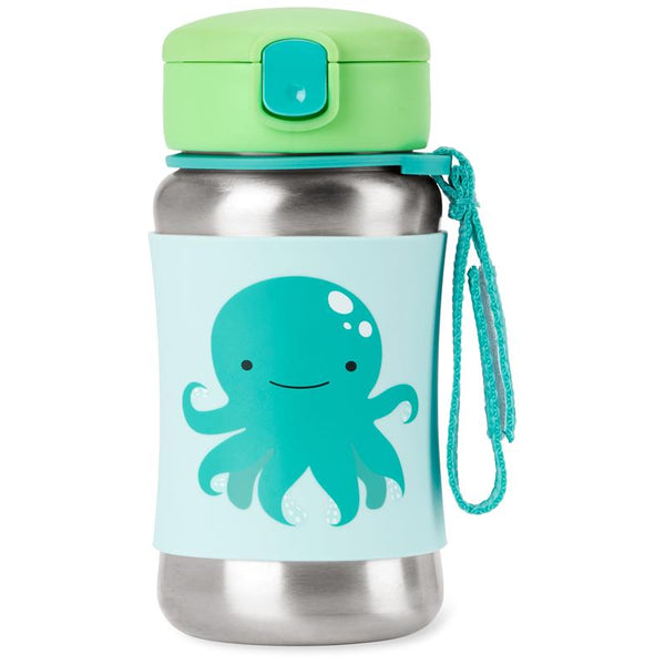 Skip Hop - Zoo Stainless Steel Straw Bottle Octopus | MacroBaby